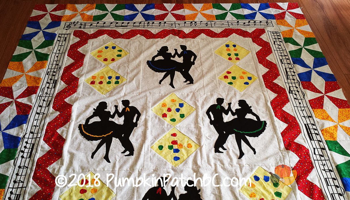Square Dance Quilt – The Finished Top - Pumpkin Patch