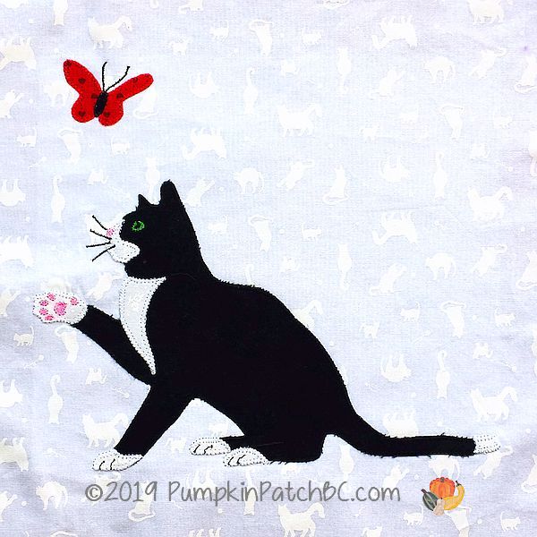 Tuxedo Cats BOM – Block #12 - Pumpkin Patch