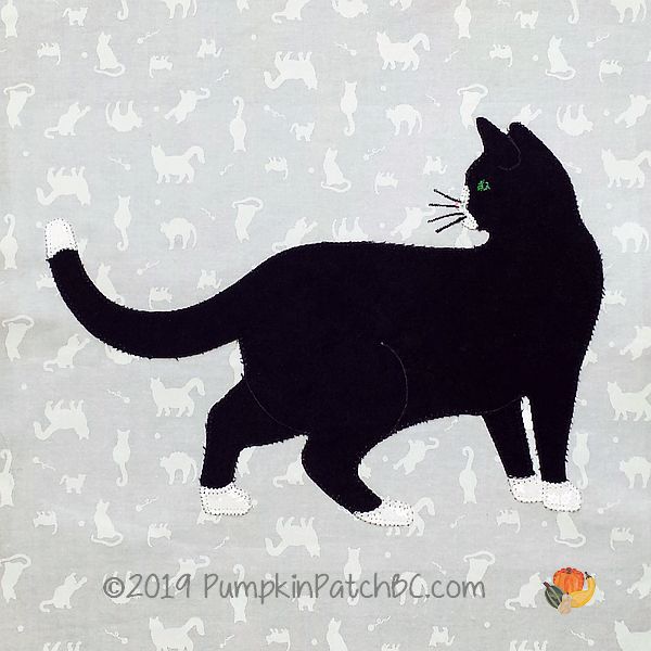 Tuxedo Cats BOM – Block #7 - Pumpkin Patch