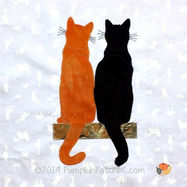 Tuxedo Cats BOM – Block #9 - Pumpkin Patch