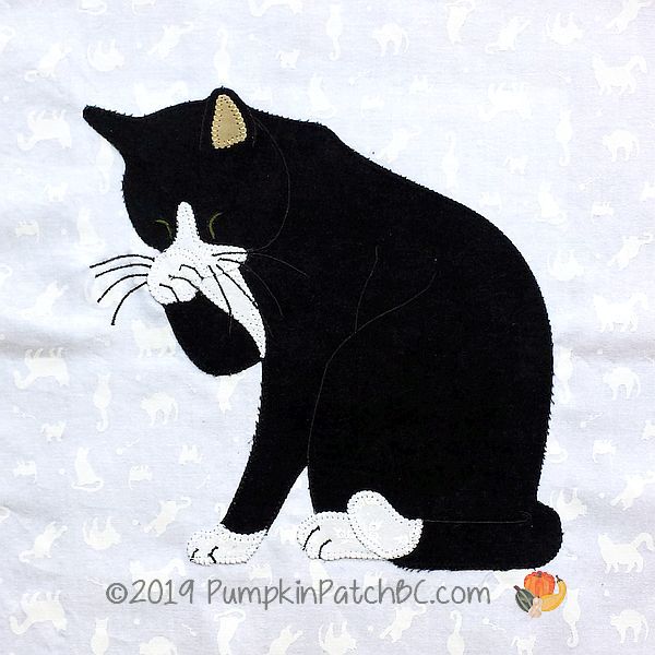 Tuxedo Cats BOM – Block #10 - Pumpkin Patch