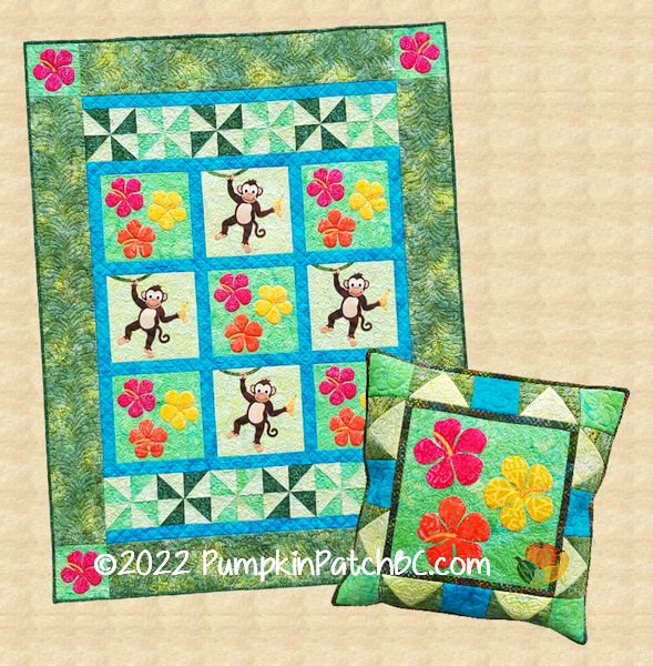 Jungle Bundle – Quilt & Pillow - Pumpkin Patch